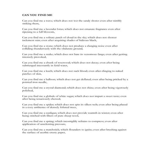 Can You Find Me | PDF