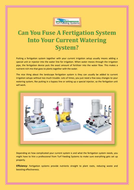 Fertigation system | PPT