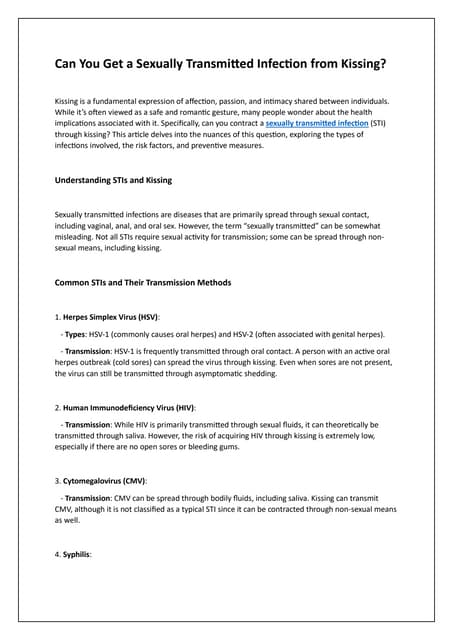 Sexually transmitted infections adolescent awareness | PPTX