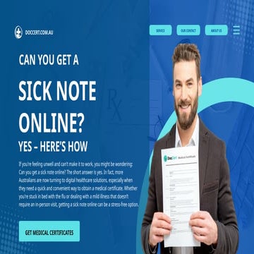 Can You Get a Sick Note Online? Yes – Here’s How (Australia 2025) | PPTX