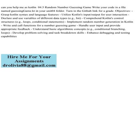 Can You Help Me As Kotlin 045 Random Number Guessing Game Write Yopdf 