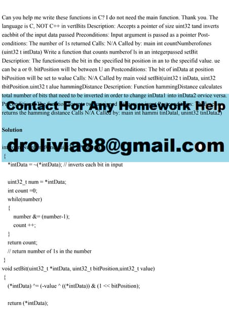 Can You Help Me Write These Functions In C I Do Not Need The Main Fpdf