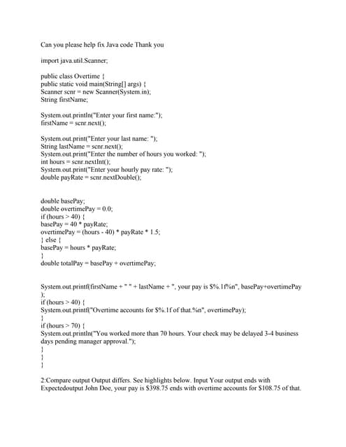Can You Please Help Fix Java Code Thank You Import Java Util Scanner Pdf