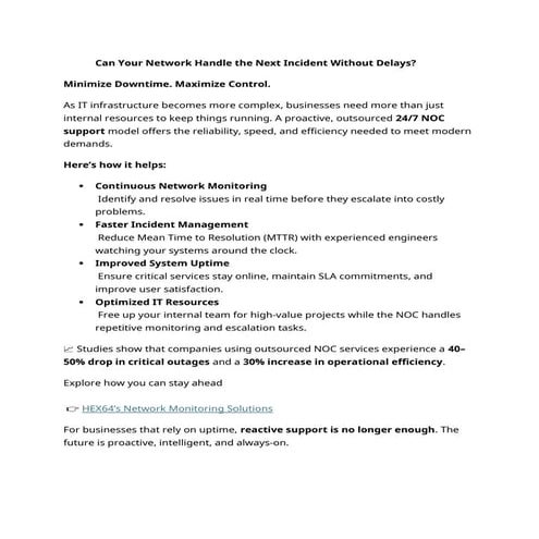 Can Your Network Handle the Next Incident Without Delays.docx
