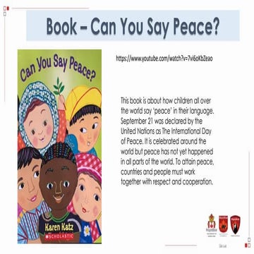 Can you say Peace - read aloud | PDF