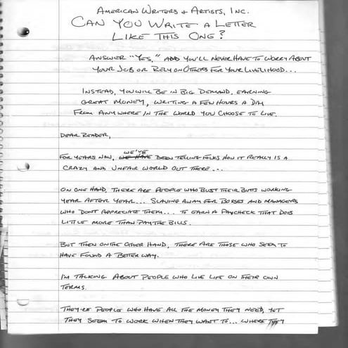 Handwritten: Can You Write A Letter Like This One | PDF