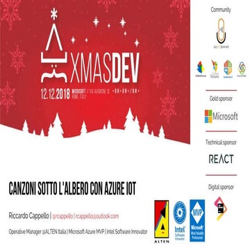 Canzoni sotto l'albero con Azure IoT | PPT