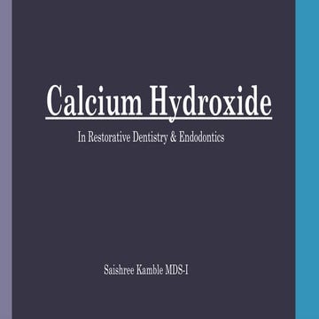 Calcium Hydroxide in Endodontics - Local and Systemic | PPTX