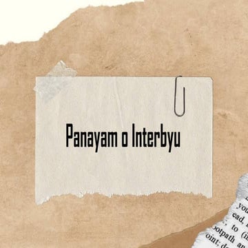 Panayam | PPTX