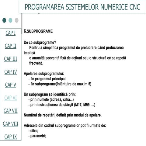 Cap.vi subprograme | PPT