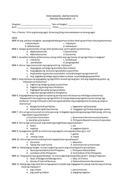Ap 4th grading | PDF