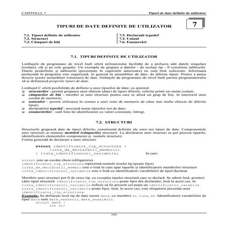Tipuri de date definiteutilizator | PPT