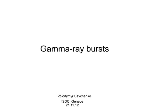 Gamma-Ray Bursts (GRBs) | PDF