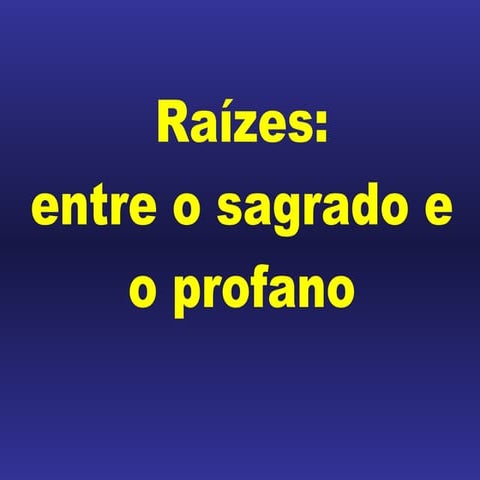 Cap 23 o sagrado e o profano | PPT