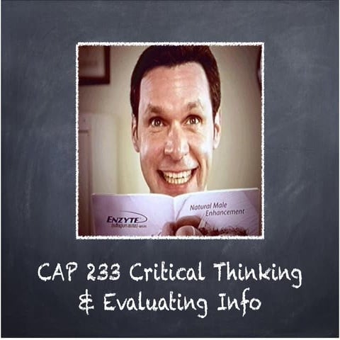 Cap 233 critical_thinking_evaluating_info | PDF