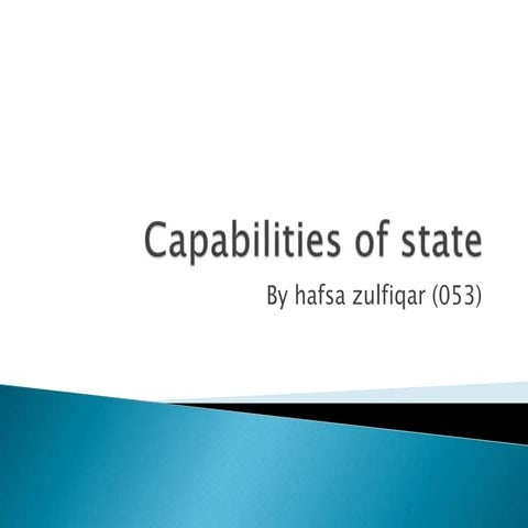 Capabilities of state | PPT