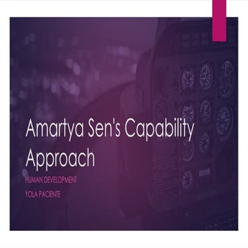 Capability approach Theory Amartya Sen | PPTX