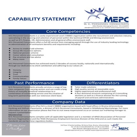 Capability statement(2) | PDF