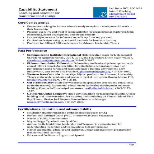 Capability statement 2020 04-14 | PDF