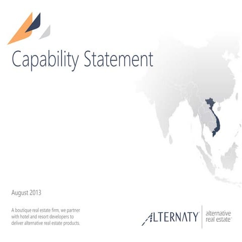 Alternaty - Alternative Real Estate - Capability statement | PDF