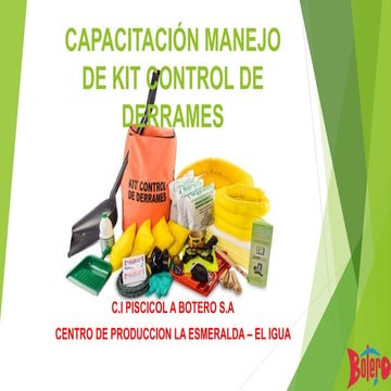 manejo de kit control de derrames | PPTX