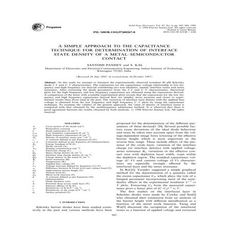 Electrical characterization of capacitance and interface traps | PDF