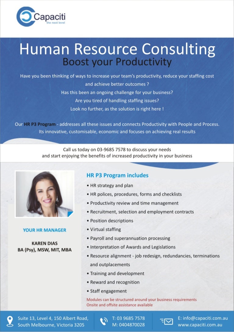 HR Services Flyer by Capaciti Pty Ltd Australia