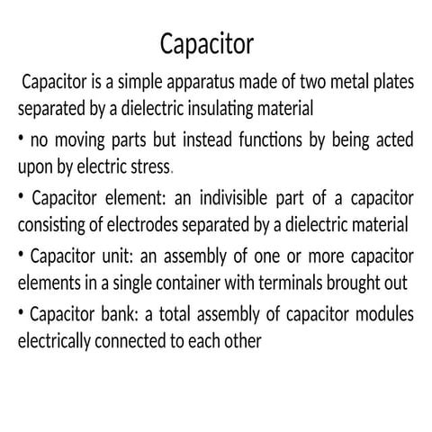 Capacitor Pptx With All Clear Knowledge Pptx