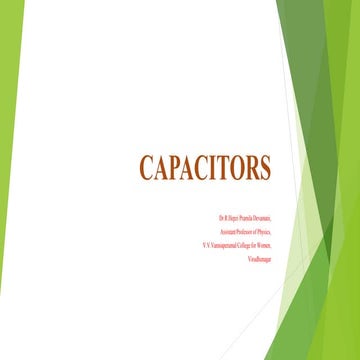 Capacitors | PPTX