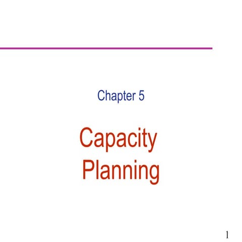 CAPACITY PLANNING | PPT