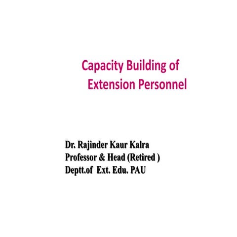 Capacity building | PPT