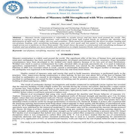 Capacity evaluation of masonry infill strengthened with wire ...