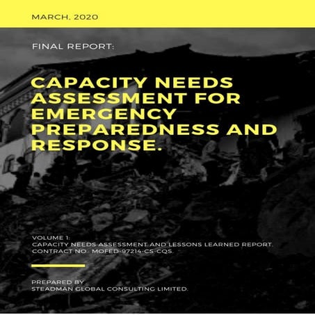 Sierra Leone Capacity needs assessment for Emergency Preparedness and ...