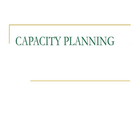 Capacity planning | PPT