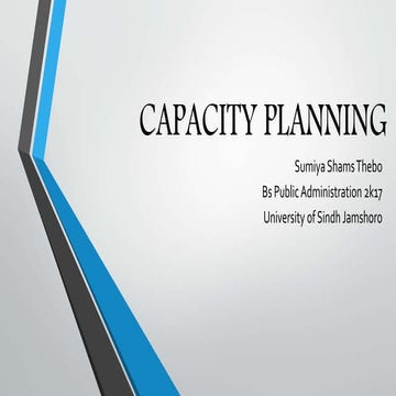 Capacity planning | PPTX