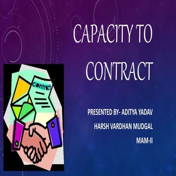 Capacity to contract | PPT