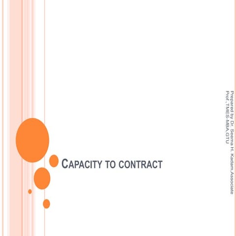 Capacity to contract | PPTX