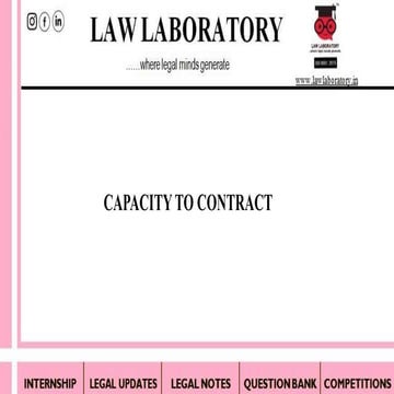 Capacity to Contract | PPTX