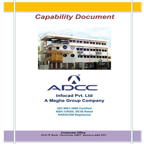 ADCC Infocad Pvt. Ltd - Capability Document | PDF | Information ...
