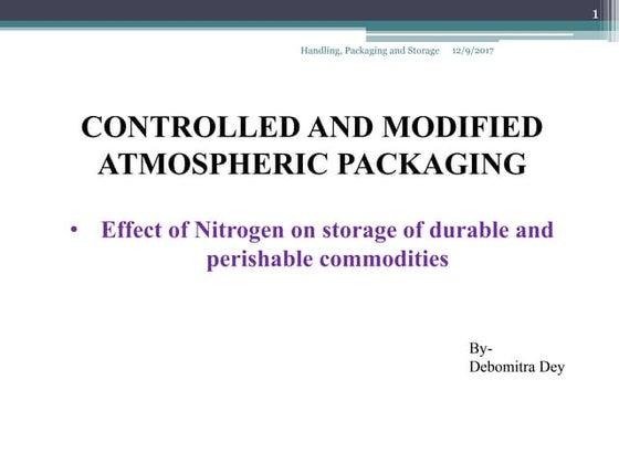 Controlled atmosphere and modified atmosphere storage | PPT