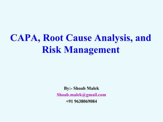 Root cause analysis | PPT