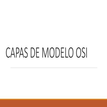 Capas de modelo osi 8 | PPTX