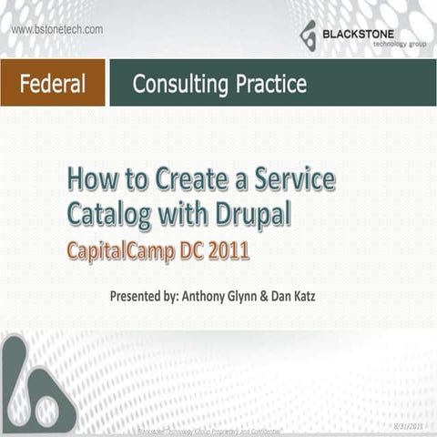How to Create an Enterprise Service Catalog with Drupal (CapitalCamp ...