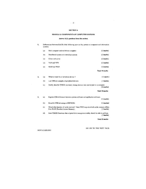 Cape computer science may june 1 unit 1 p1 | PDF