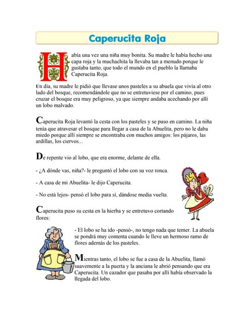 Caperucita roja-version-cuento | PDF