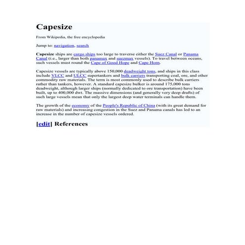 Capesize | PDF