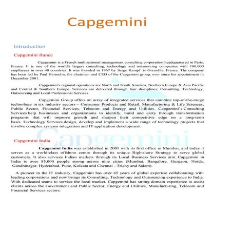 Capgemini | PDF