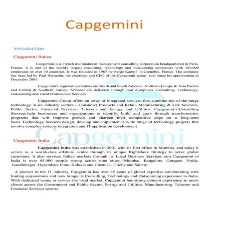 Capgemini | PDF