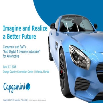 Capgemini & SAP: Fast Digital 4 Discrete Industries for Automotive | PPTX