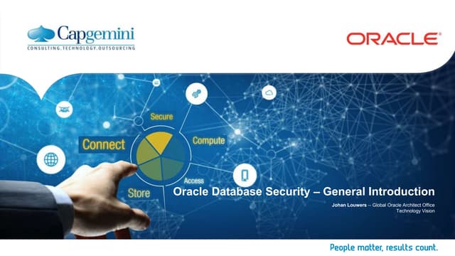 Capgemini Technology Vision For Oracle Database Security Ppt